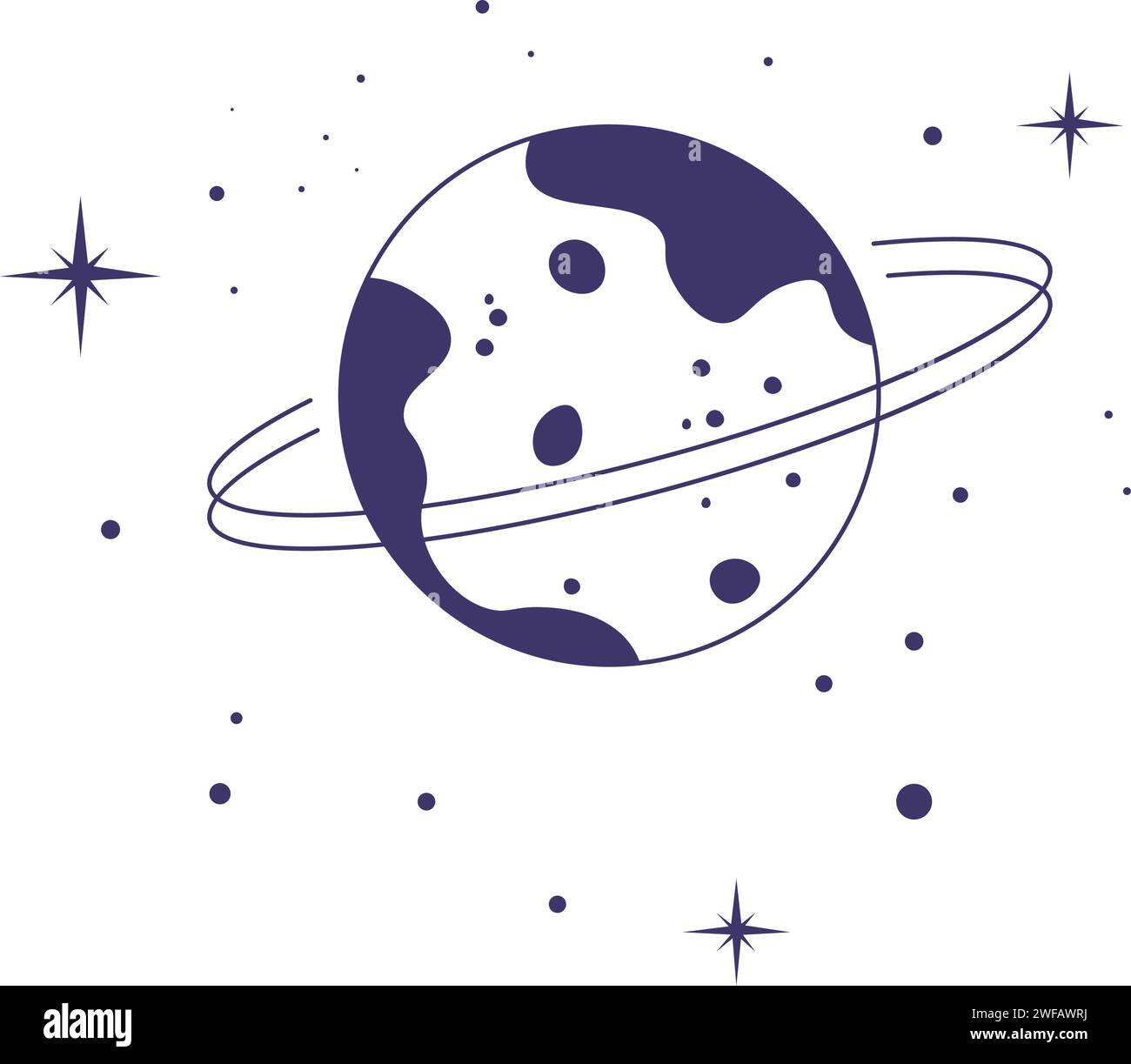Mystic planet with stars, magic and esoteric Stock Vector Image & Art ...