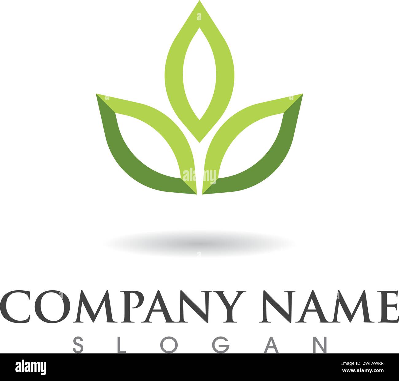 leaf vector logo design, eco-friendly concept Stock Vector Image & Art ...