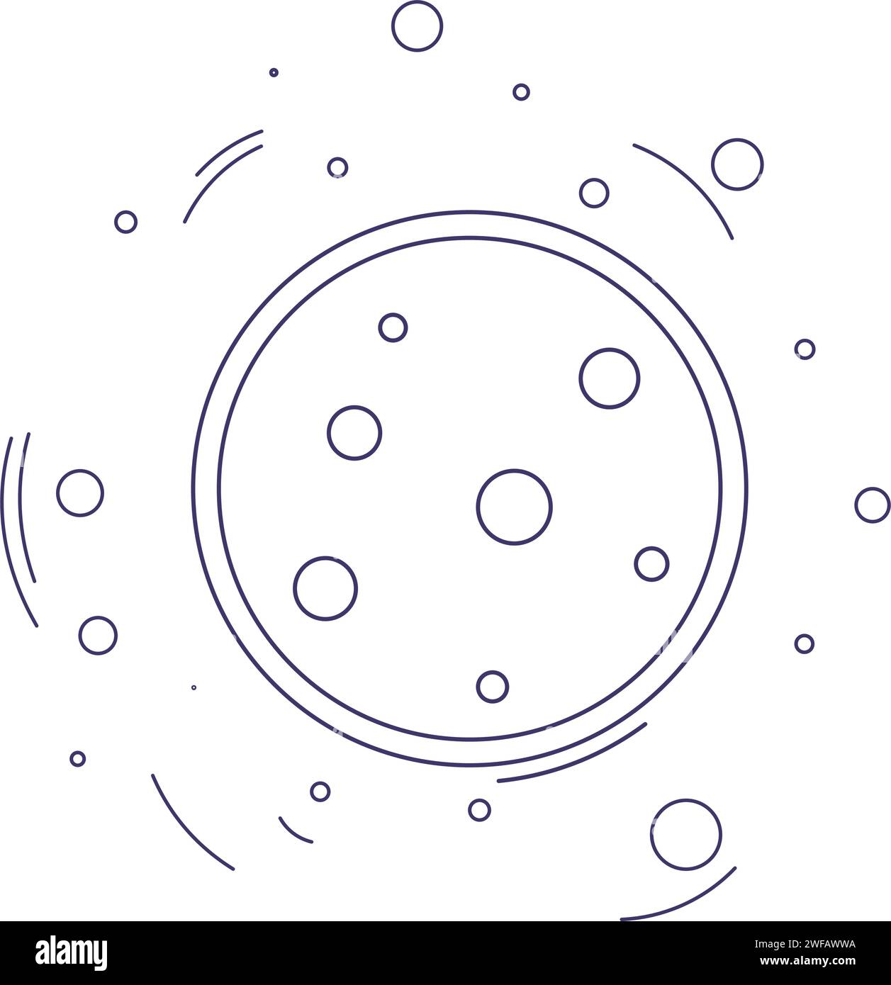 Cosmic and esoteric symbol, celestial body vector Stock Vector Image ...