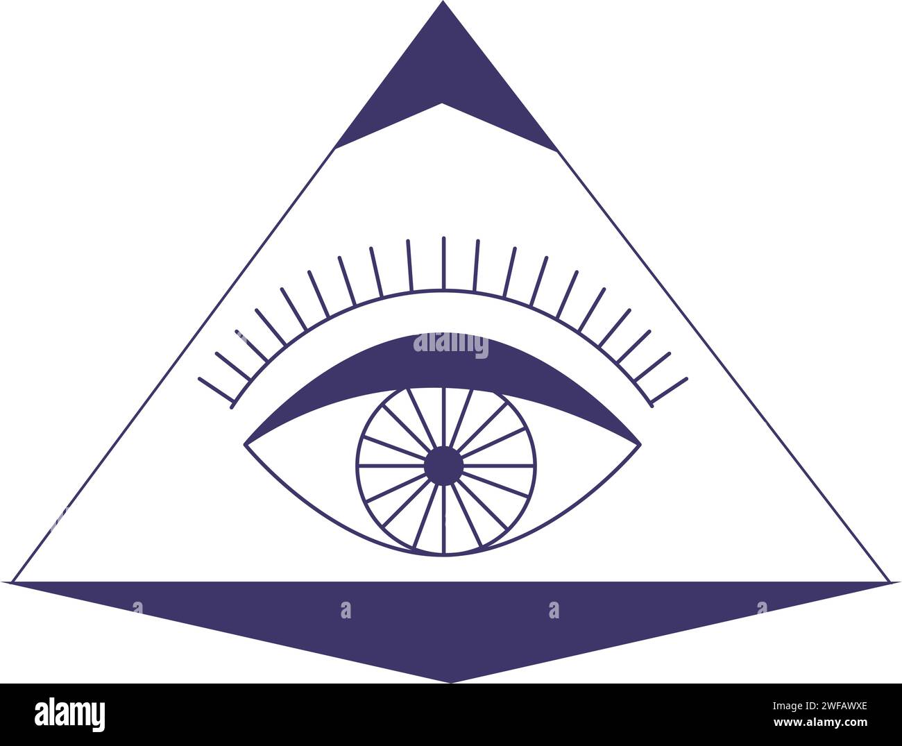 The eye of providence and the freemasonry symbols hi-res stock ...