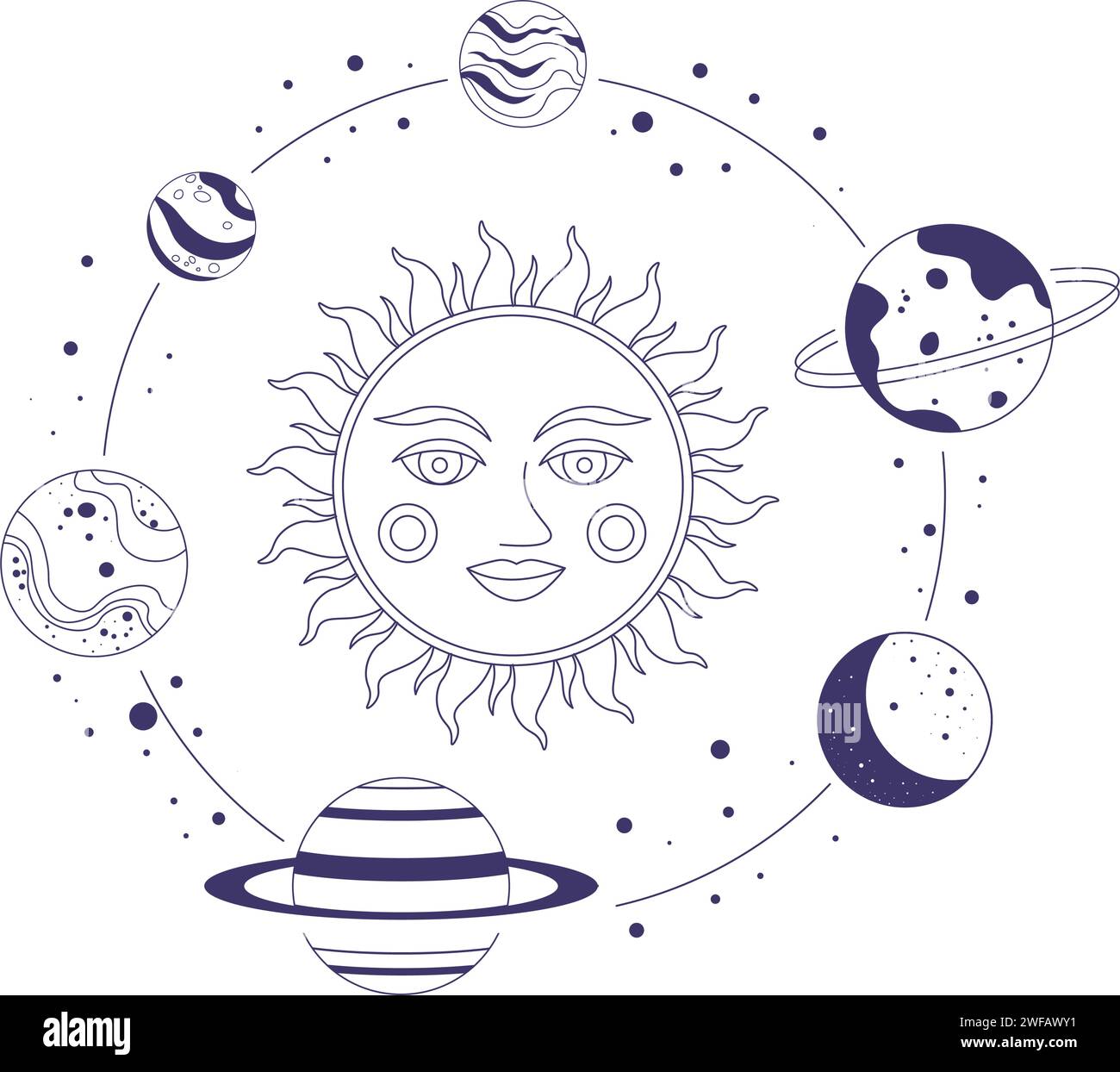 Orbits the sun Cut Out Stock Images & Pictures - Alamy
