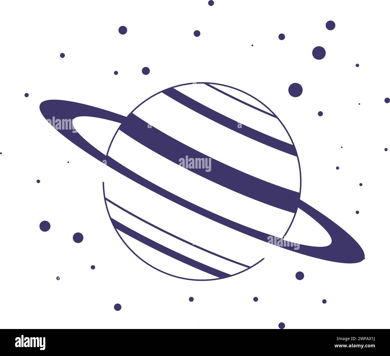 Planet silhouette with dots, mystics and esoteric Stock Vector Image ...