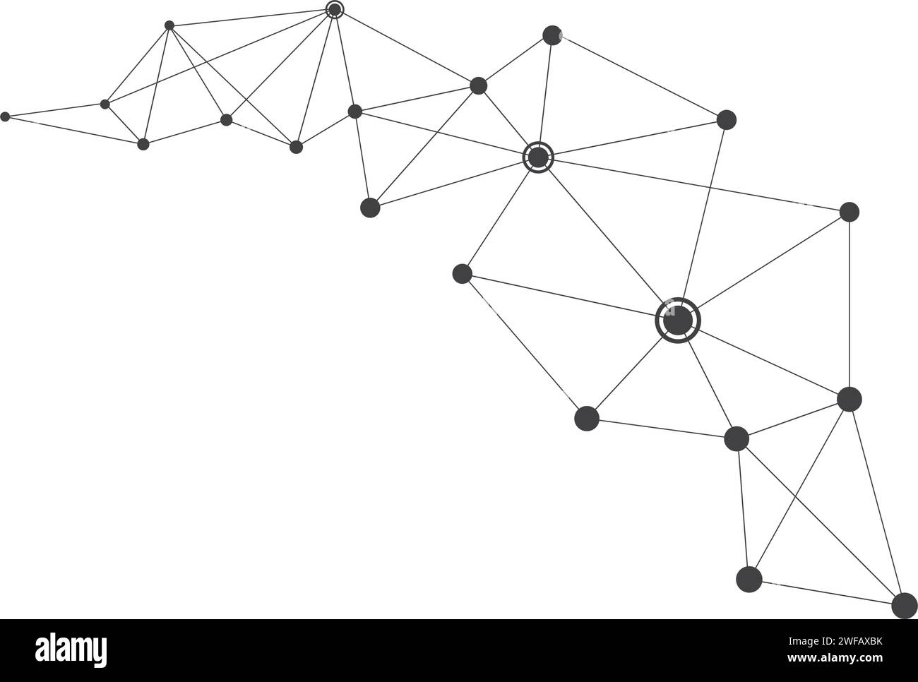 Polygonal Space Background with Connecting Dots and Lines vector Stock Vector Image & Art - Alamy
