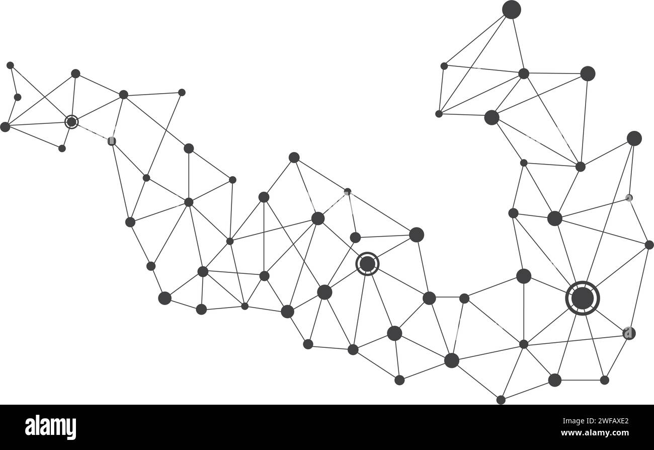 Polygonal Space Background with Connecting Dots and Lines vector Stock Vector Image & Art - Alamy