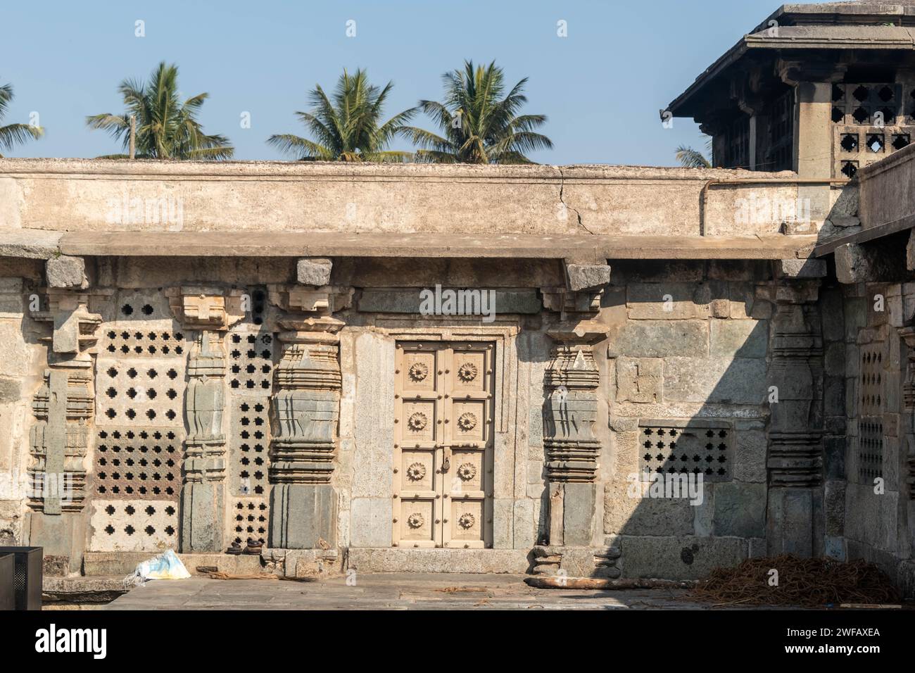 Belur, Karnataka, India - January 9 2023: Beautiful geometric designs ...