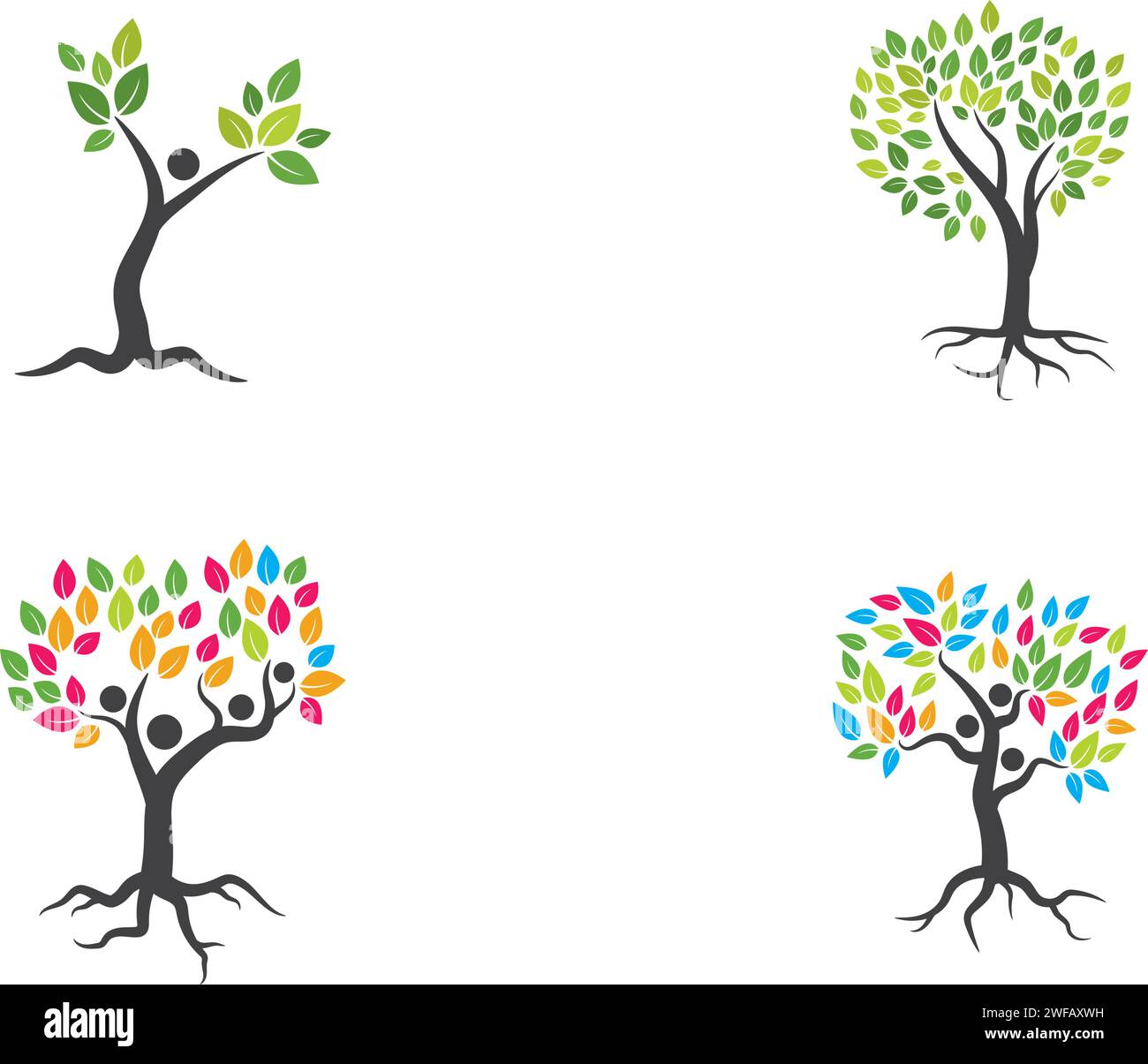 Tree logo vector icon template Stock Vector Image & Art - Alamy