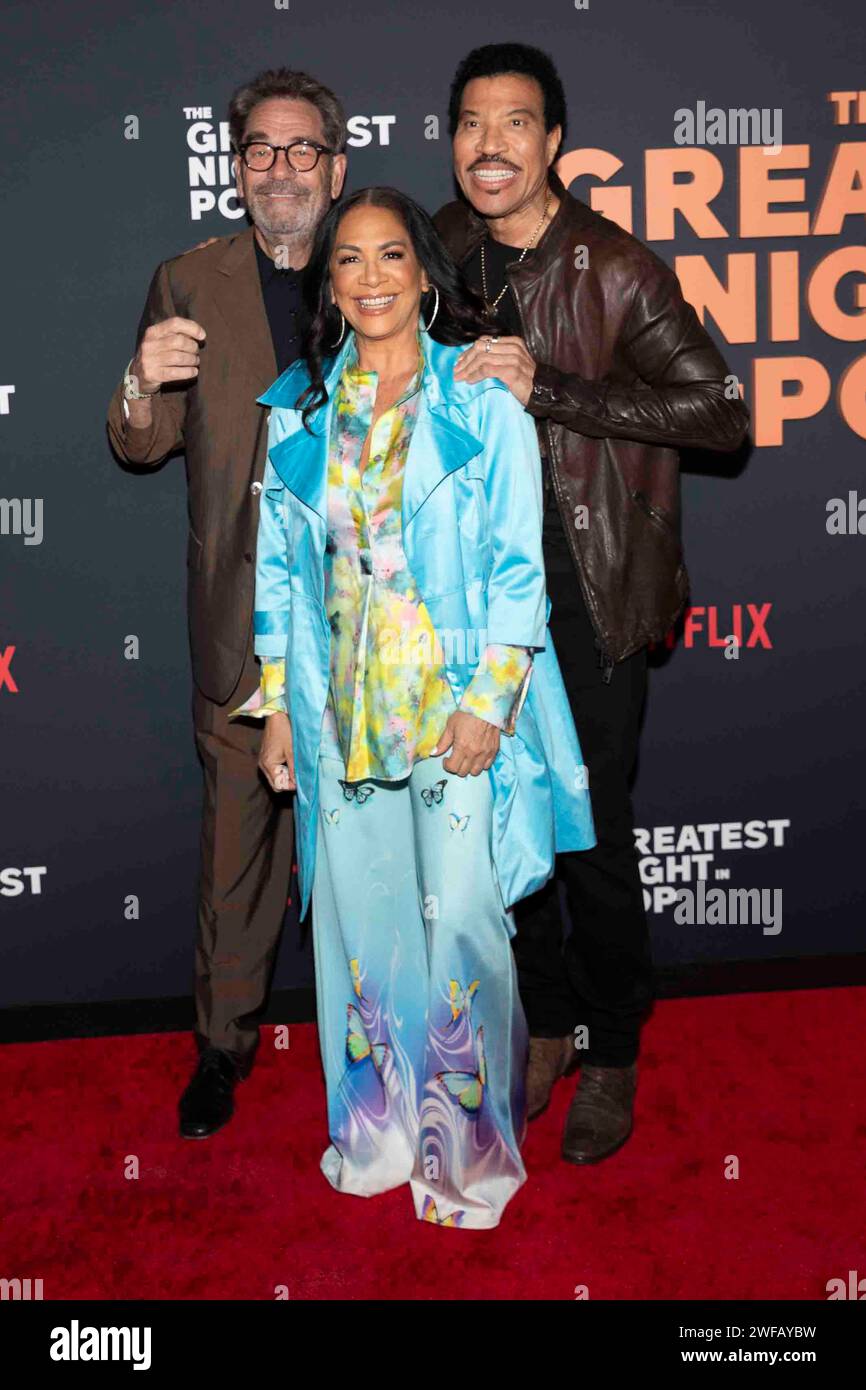 Los Angeles, USA. 29th Jan, 2024. Sheila E., Huey Lewis and Lionel ...
