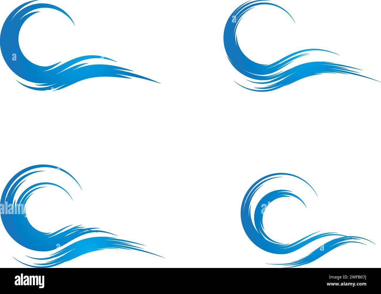 Water Wave symbol and icon Logo Template vector Stock Vector Image ...