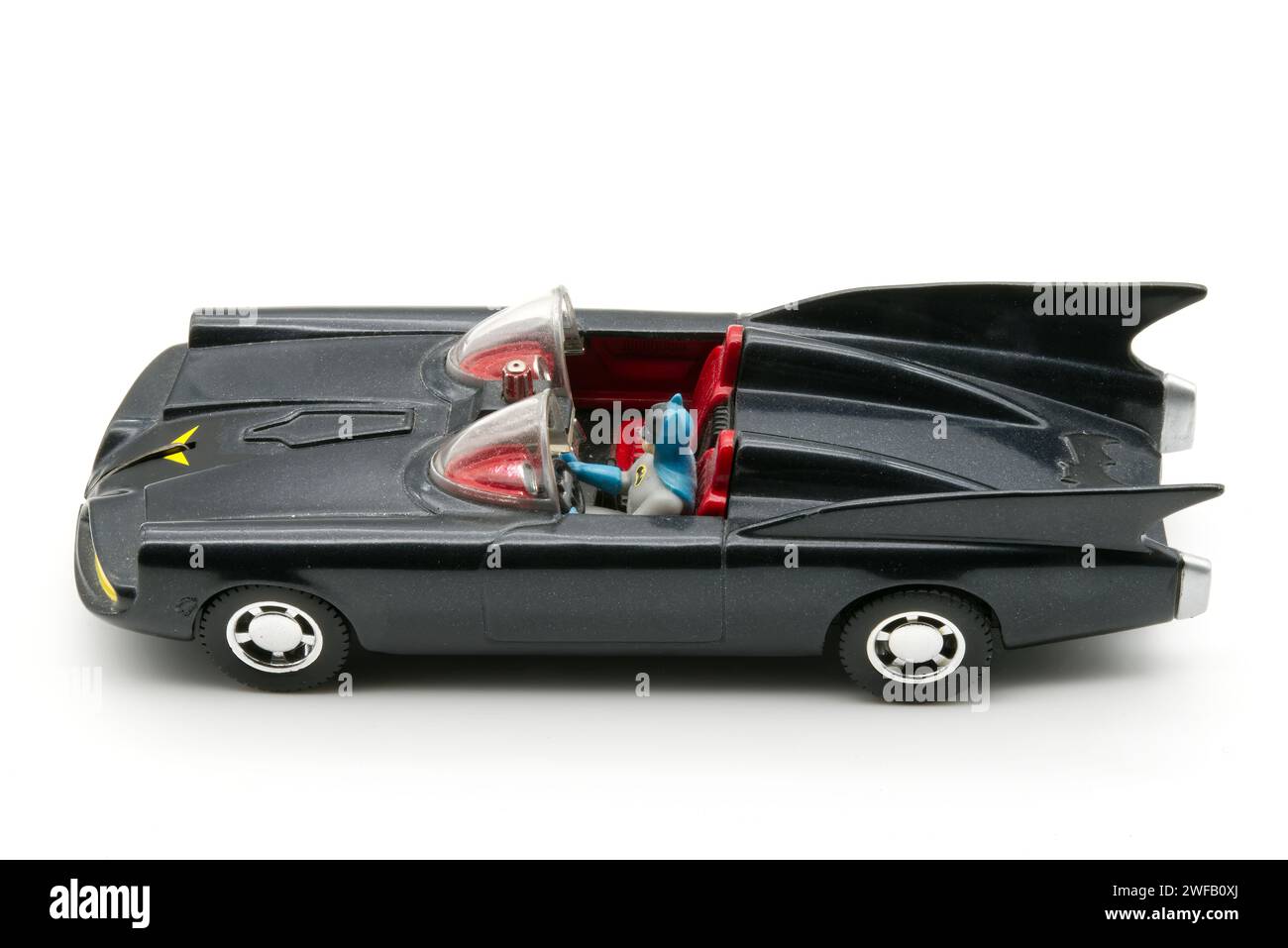 Batmobile die-cast by Corgi isolated on white background. Batmobile ...