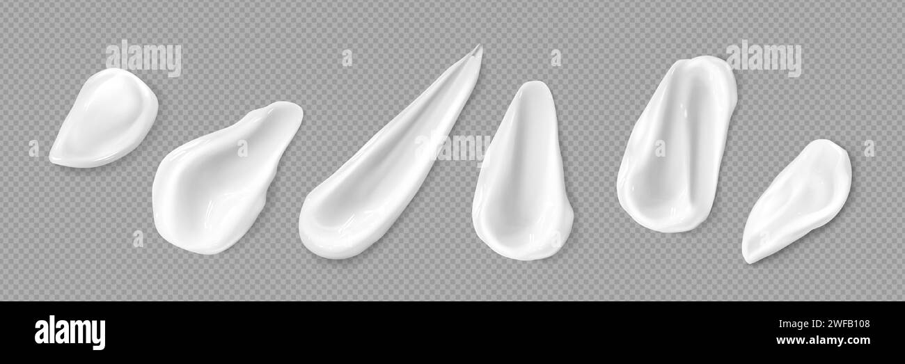 Set of scrub cream swatches isolated on transparent background. Vector ...