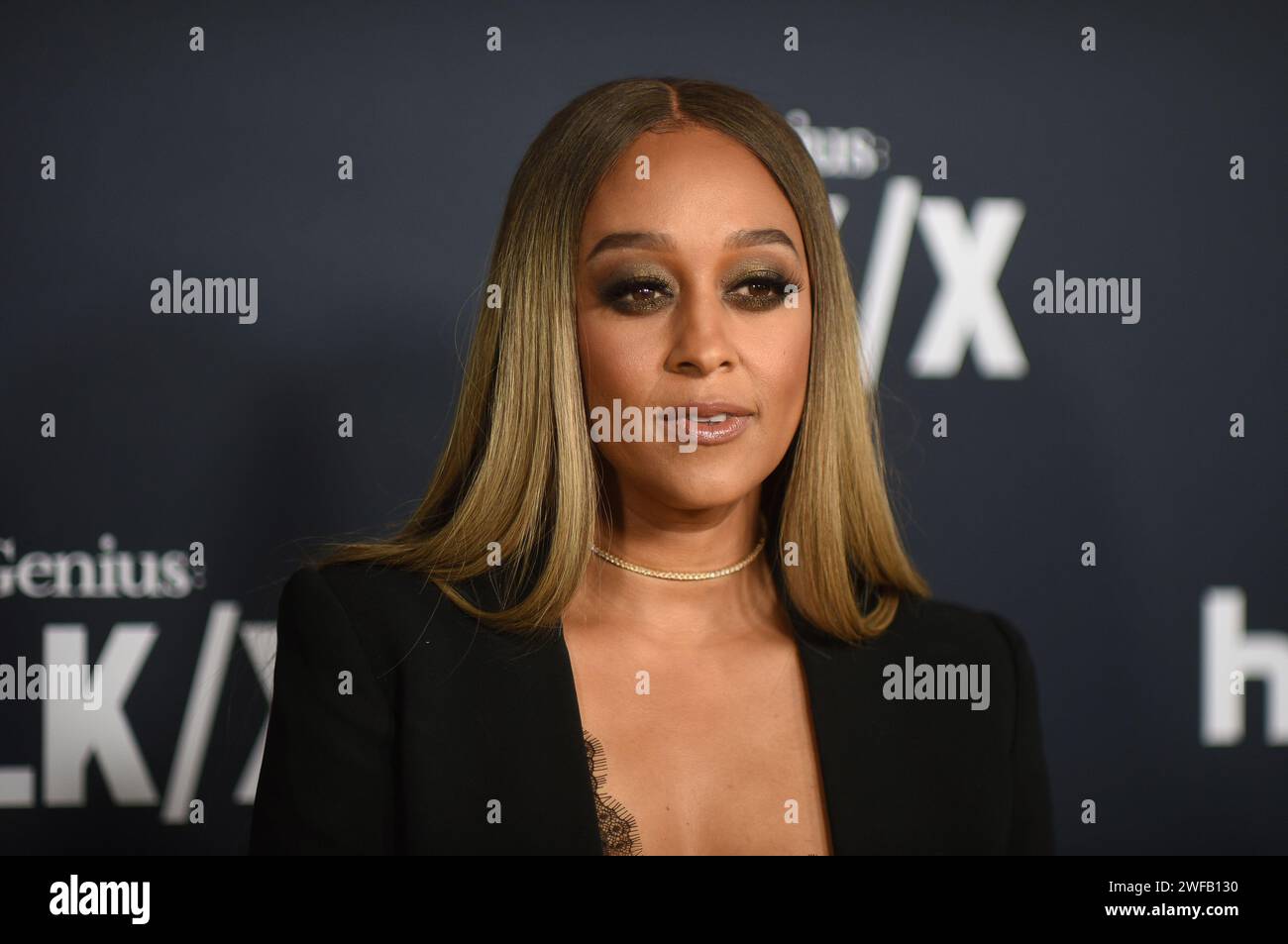 Tia Mowrey arrives at the premiere of "Genius: MLK/X" on Monday, Jan ...