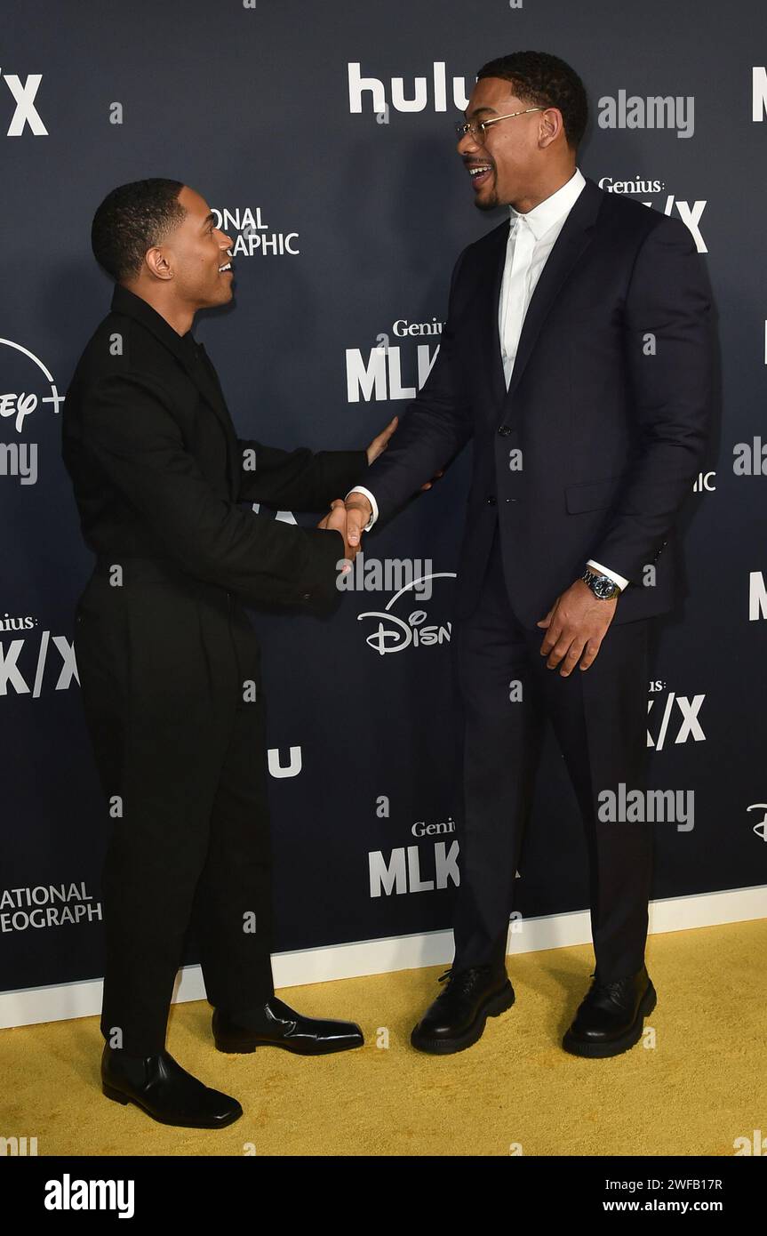 Kelvin Harrison Jr., left, and Aaron Pierre arrive at the premiere of ...
