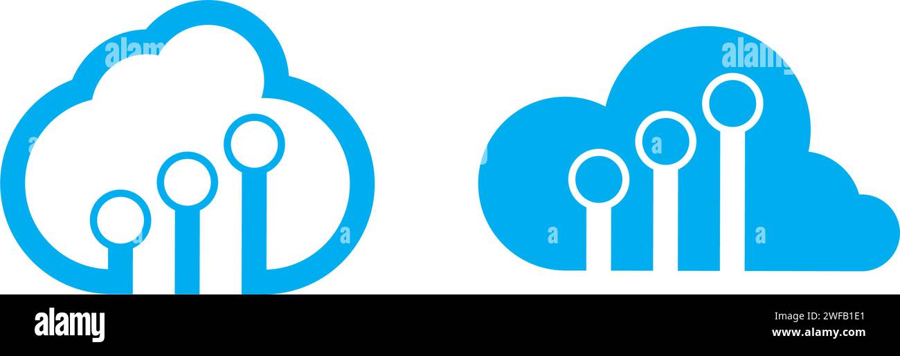 cloud technology vector logo template design vector Stock Vector Image ...