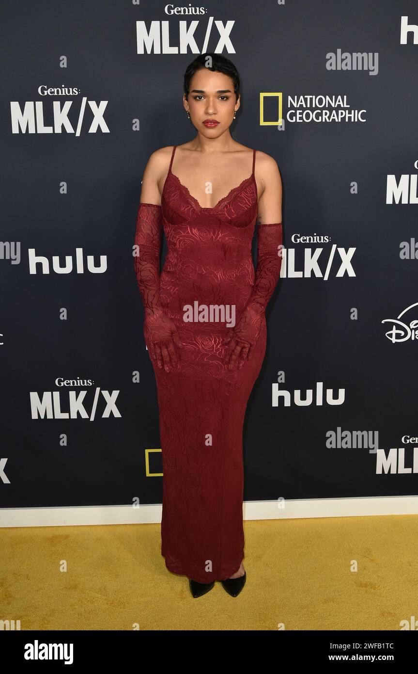 Amanda Castrillo arrives at the premiere of "Genius: MLK/X" on Monday ...