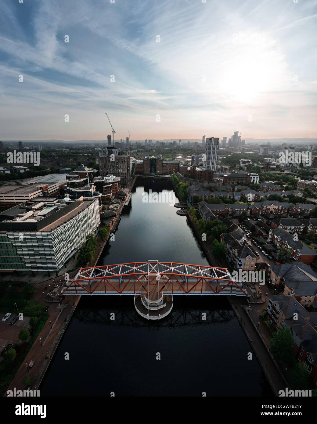 An early morning view of Salford keys over the bridge Stock Photo - Alamy