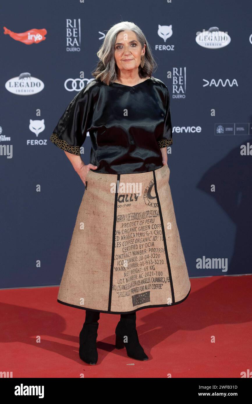 Madrid, Spain. 26th Jan, 2024. Ane Gabarain attends the red carpet of the Feroz Awards 2024 at ...