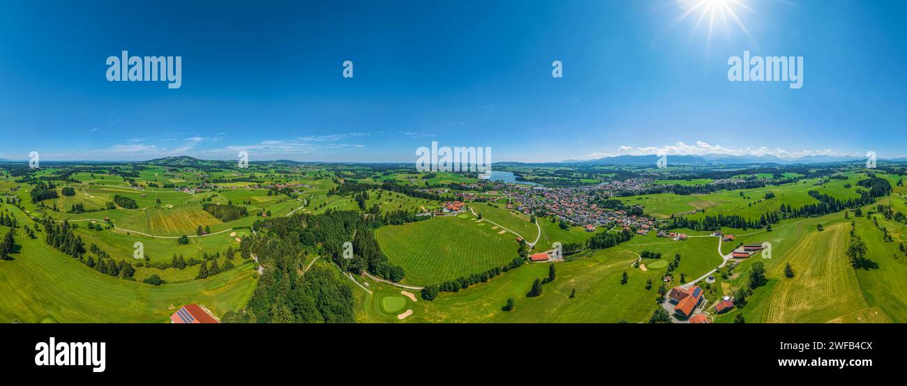 Lechbruck am See im Ostallgäu von oben Ausblick auf Lechbruck im ...