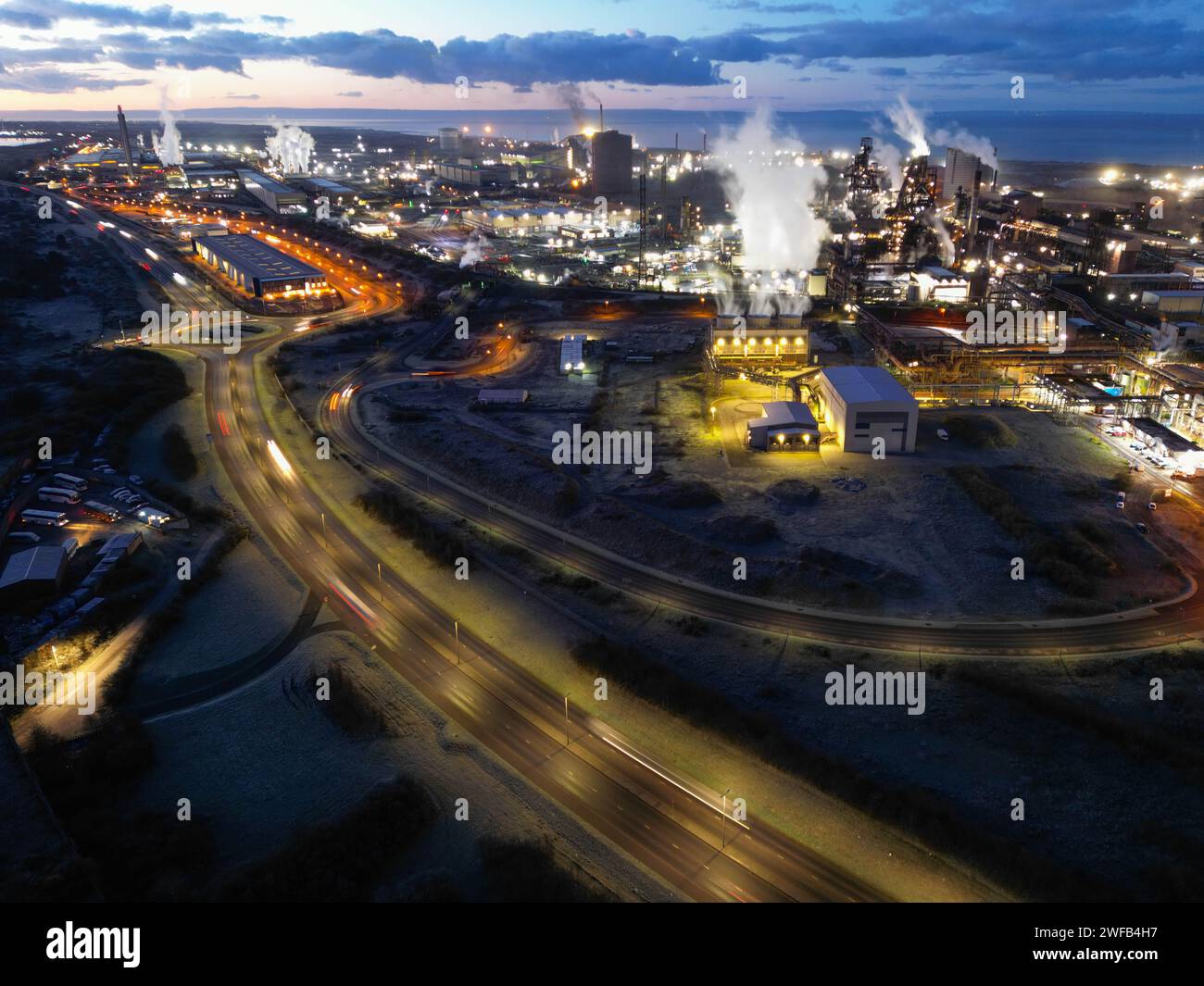 Port Talbot Steelworks, Port Talbot, Wales, UK. 19th January 2024. Pre ...