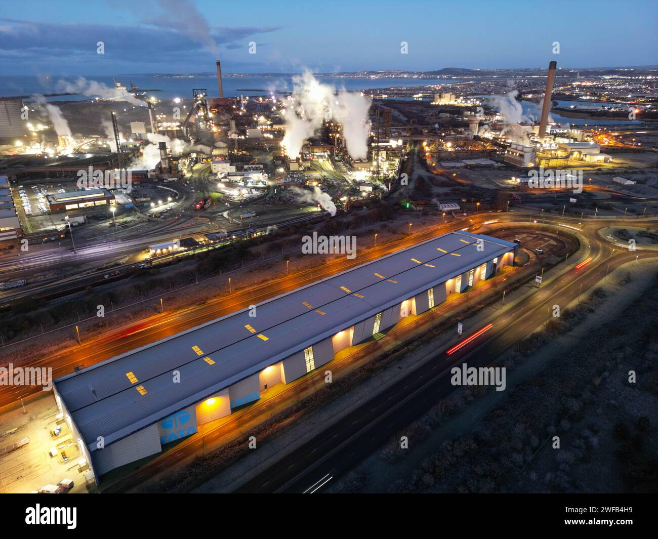 Port Talbot Steelworks, Port Talbot, Wales, UK. 19th January 2024. Pre ...