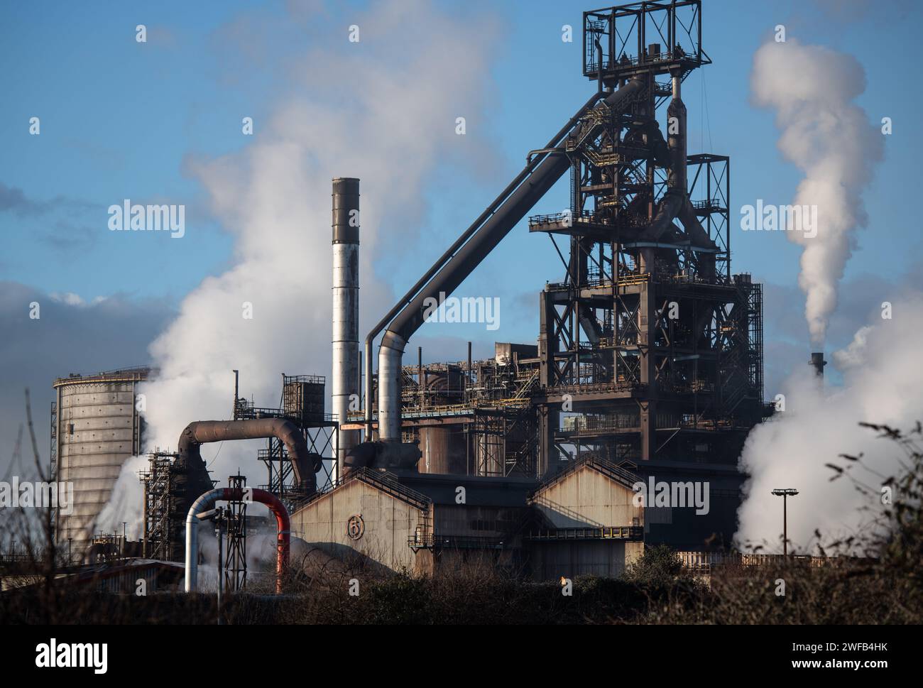 Port Talbot Steelworks, Port Talbot, Wales, UK. 19th January 2024. View ...