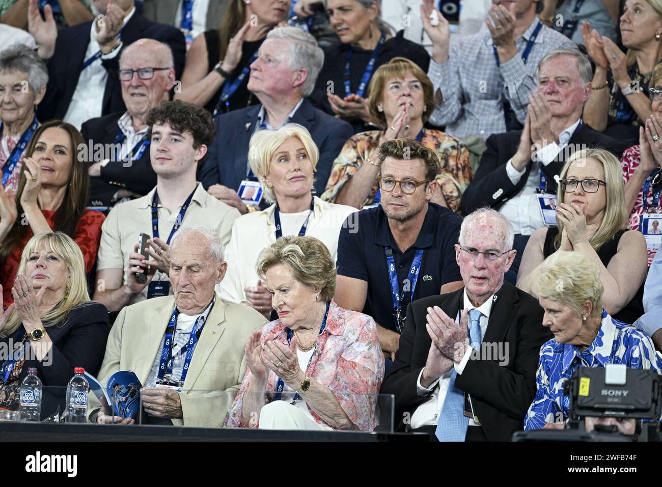 Australian actor Simon Baker and Deborra-Lee Furness during the ...