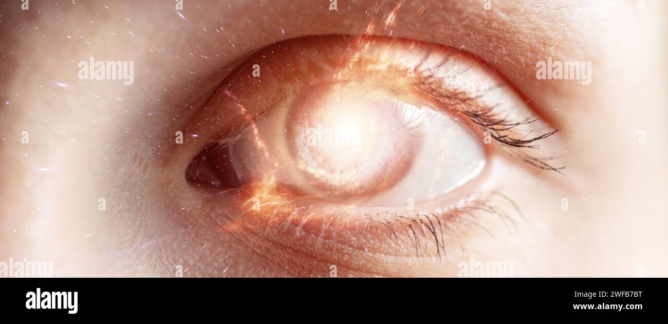 Human eye and space hi-res stock photography and images - Alamy