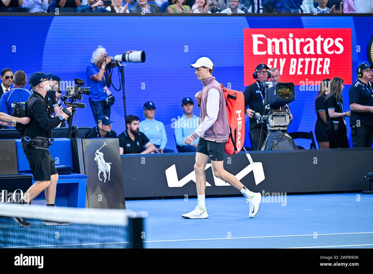Jannik Sinner of Italy during the Australian Open AO 2024 men's final Grand Slam tennis ...