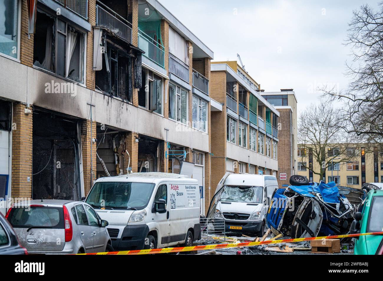 ROTTERDAM - Damage to an apartment complex on Schammenkamp, the day ...