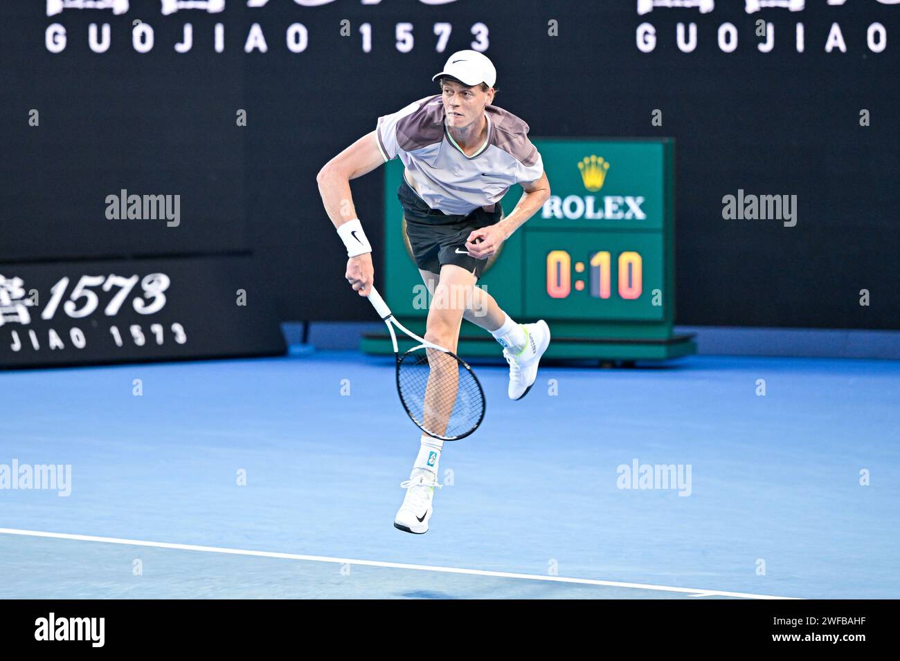 Jannik Sinner of Italy during the Australian Open AO 2024 men's final Grand Slam tennis ...