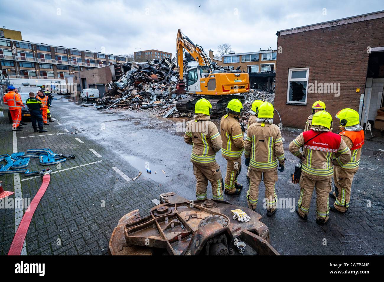ROTTERDAM - Damage to an apartment complex on Schammenkamp, the day ...