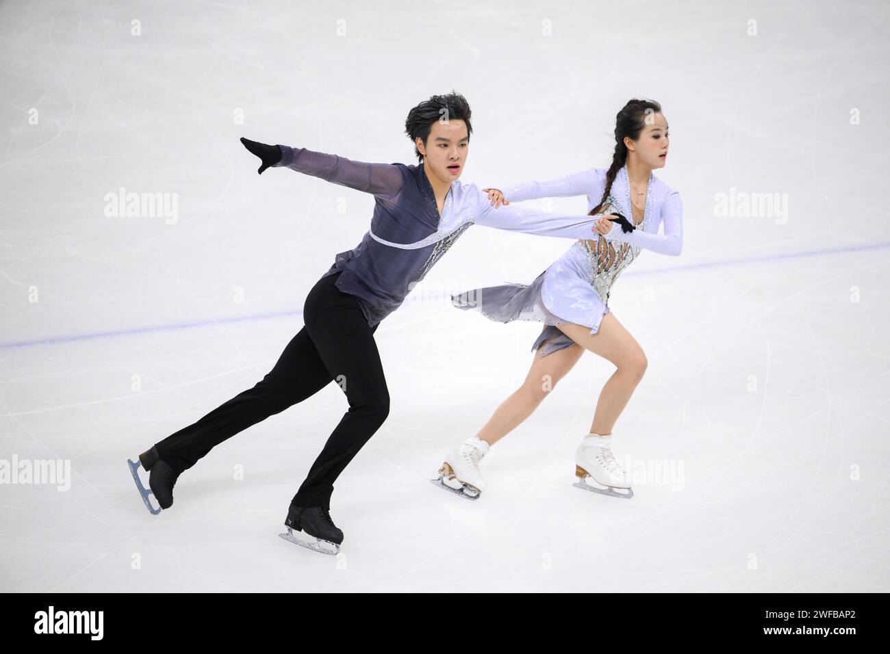 Gangneung, South Korea. 30th Jan, 2024. Liu Tong (R)/Ge Quanshuo of ...