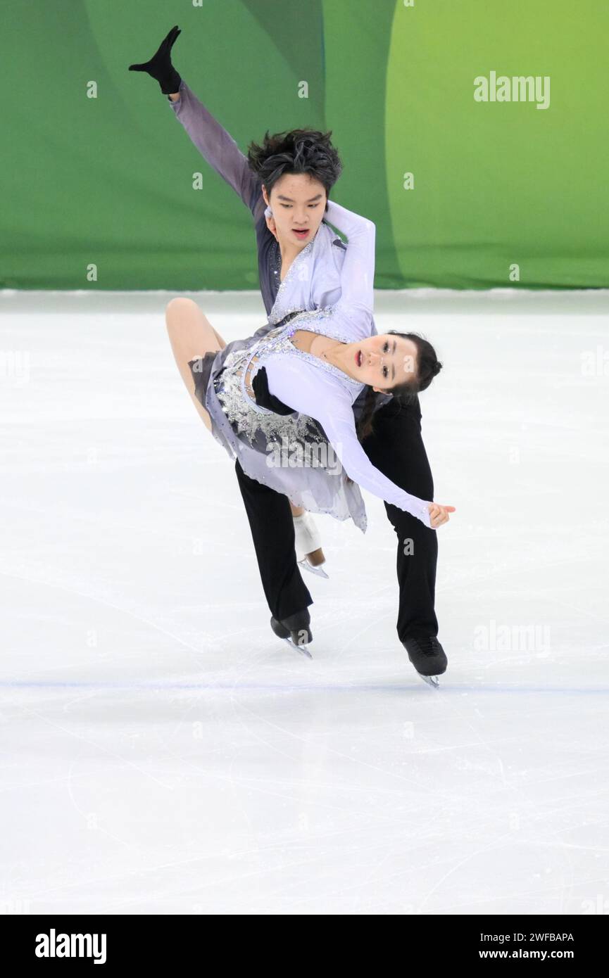 Gangneung, South Korea. 30th Jan, 2024. Liu Tong (front)/Ge Quanshuo of ...