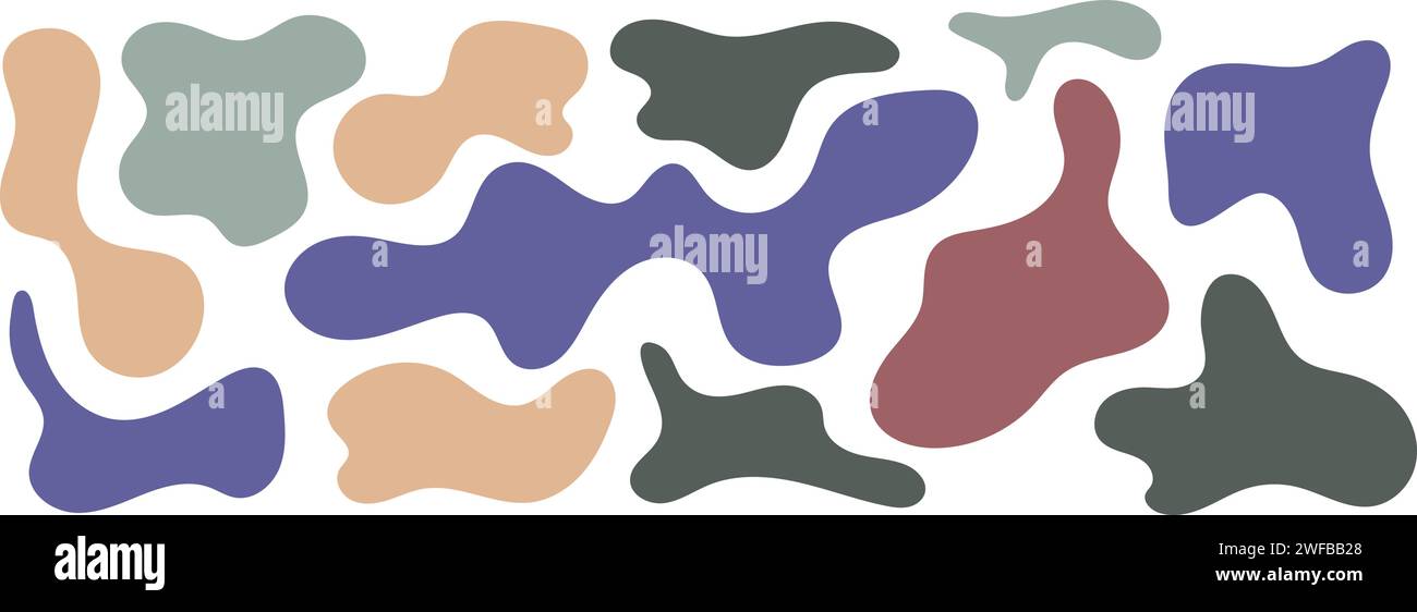 Freeform blob shapes. Abstracts amoeba shapes, freeform organic ...