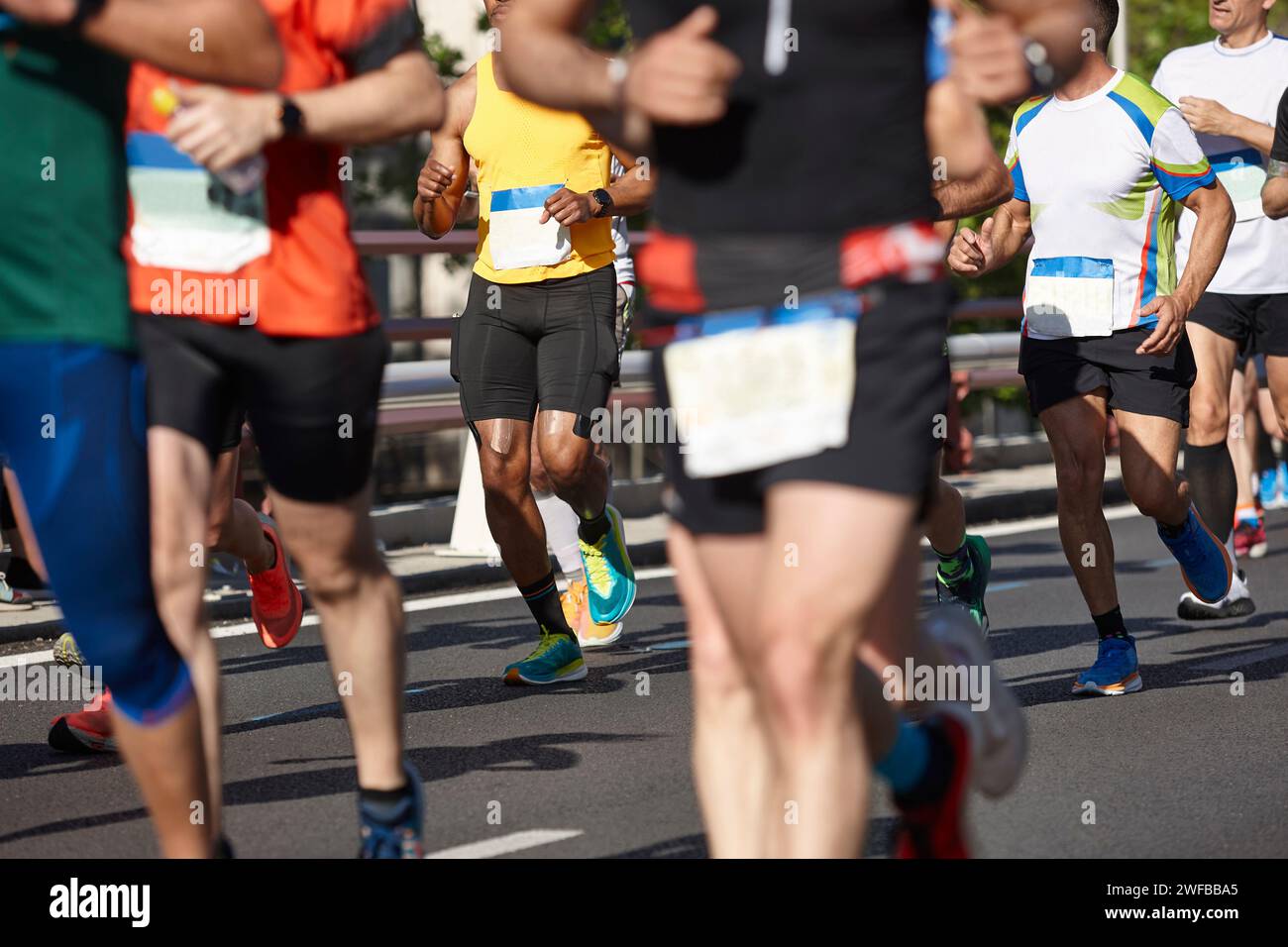 Runners on the street. Healthy lifestyle. Motion exercise. Athletics ...