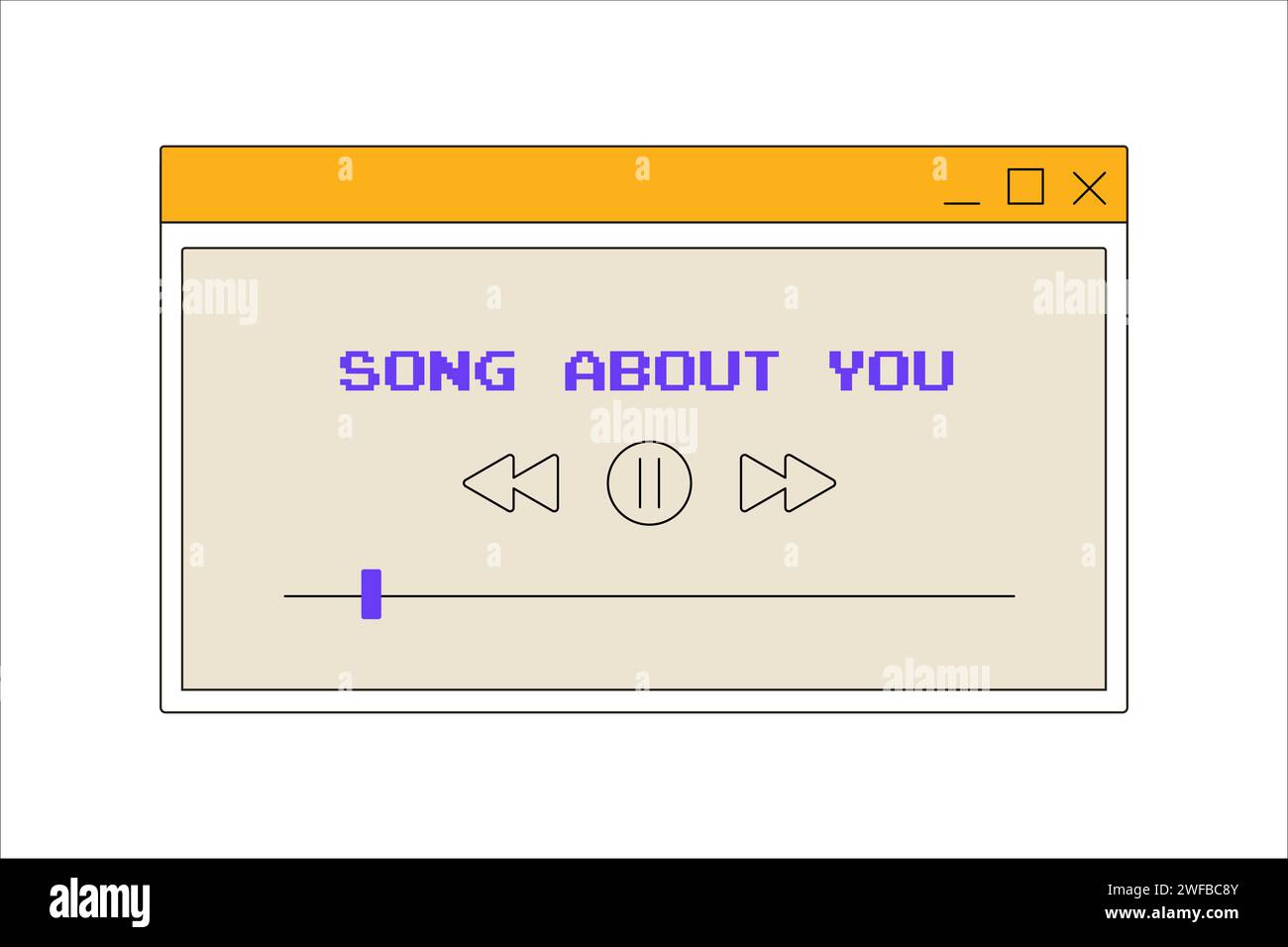 neobrutalism, y2k interface, retro groovy psychedelic, media player ...