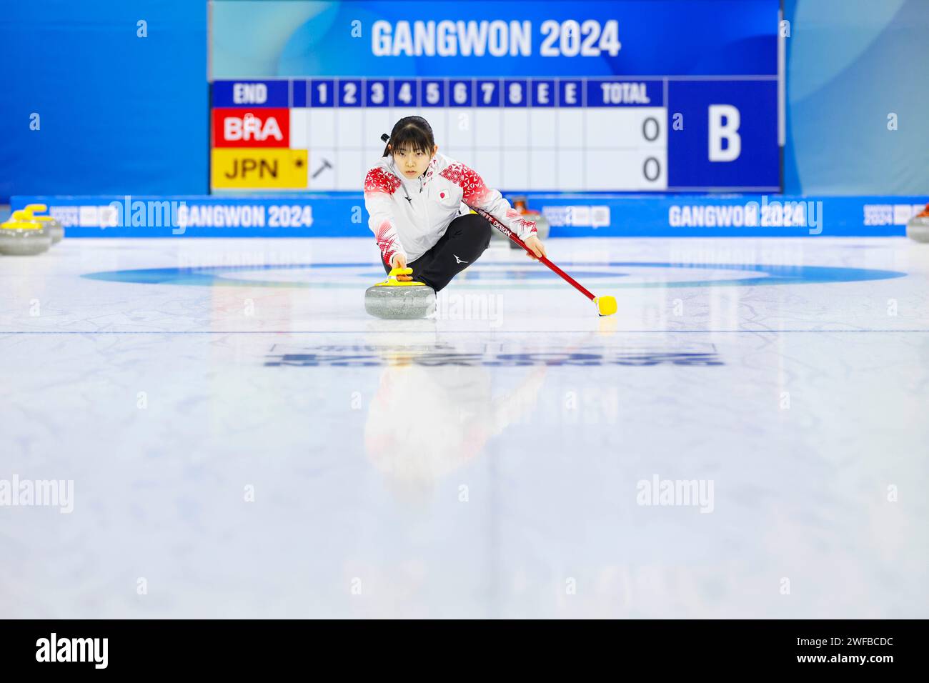 Gangneung Curling Centre, Gangneung, Korea. 28th Jan, 2024. Moka Tanaka ...