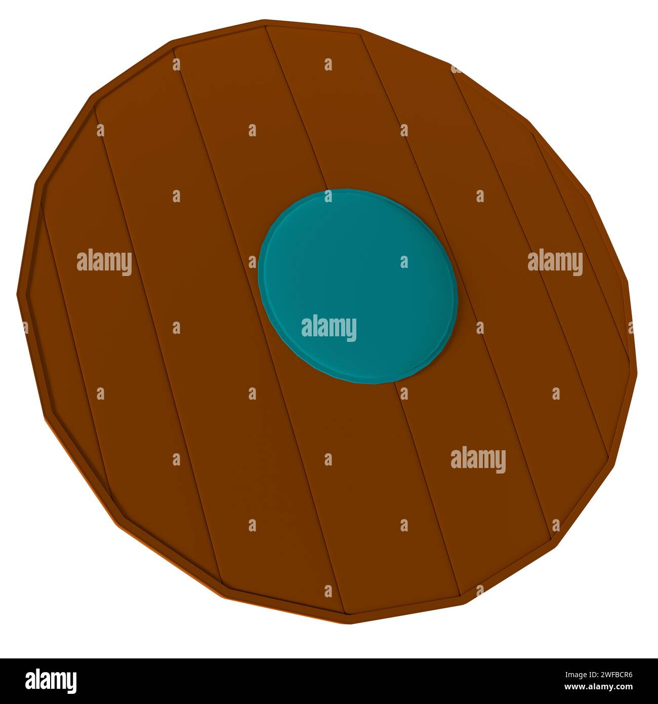 Cartoon Medieval Shield isolated on white background. High quality 3d ...