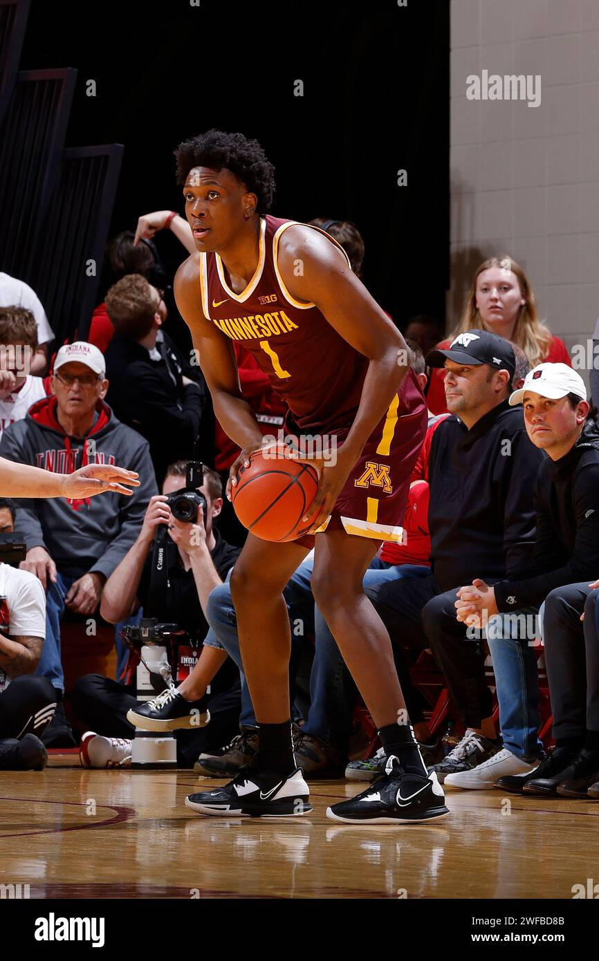BLOOMINGTON, IN - JANUARY 12: Minnesota Golden Gophers forward Joshua ...