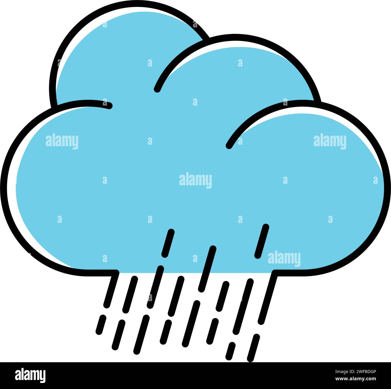 Stylized vector clouds hi-res stock photography and images - Alamy