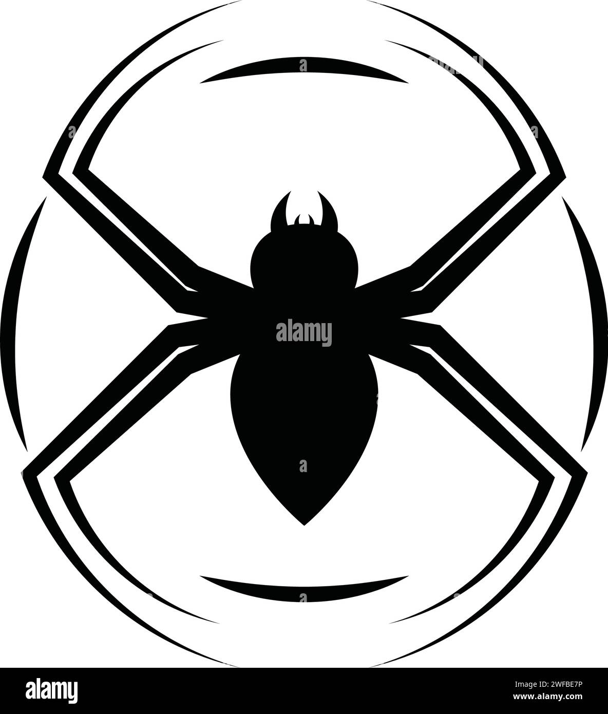 Spider Vector icon illustration design template Stock Vector Image ...