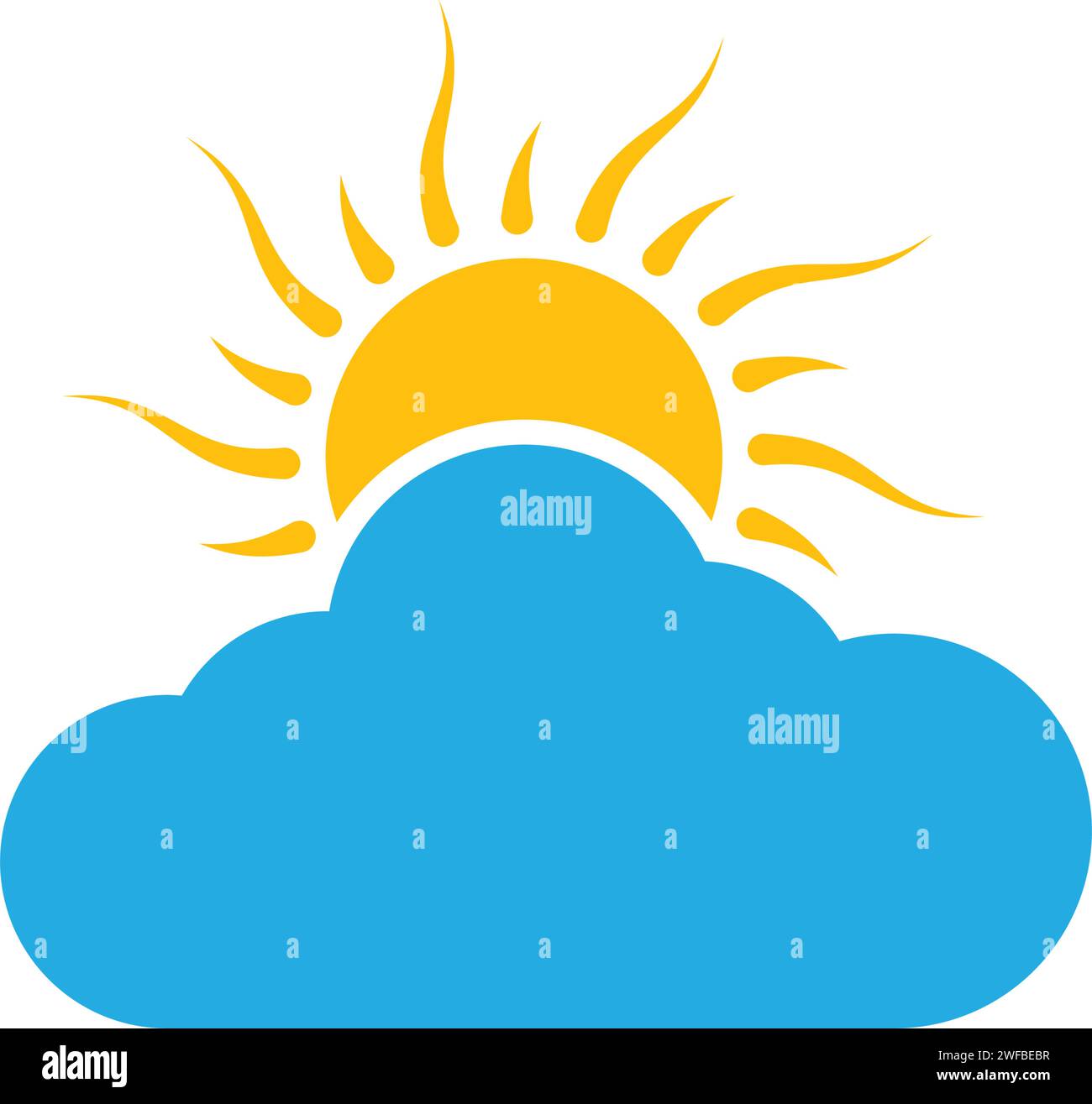 Stylized vector clouds hi-res stock photography and images - Alamy