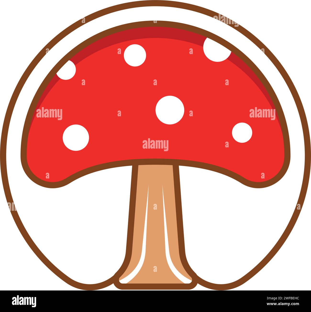 Mushroom icon vector illustration design template Stock Vector Image ...