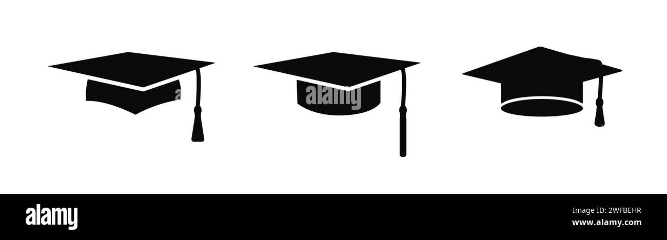 Square academic caps Stock Vector Images - Alamy