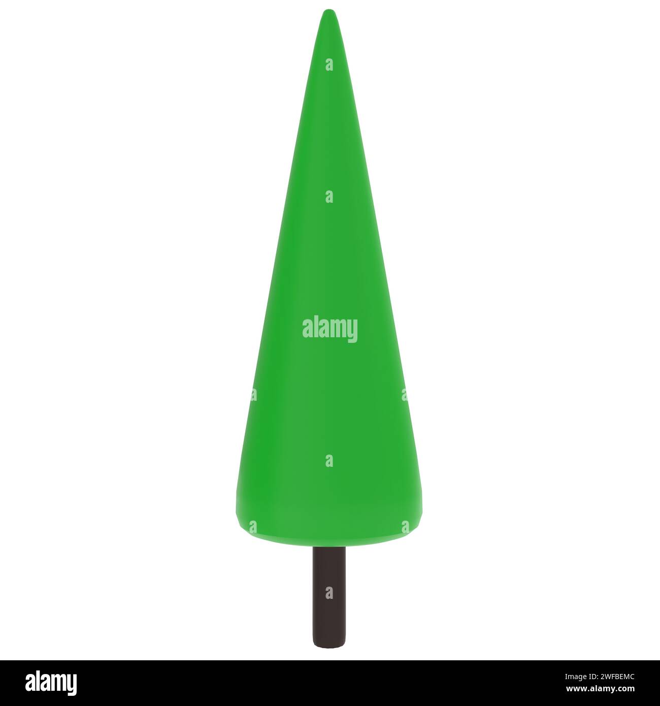 Simple Tree isolated on white background. High quality 3d illustration ...