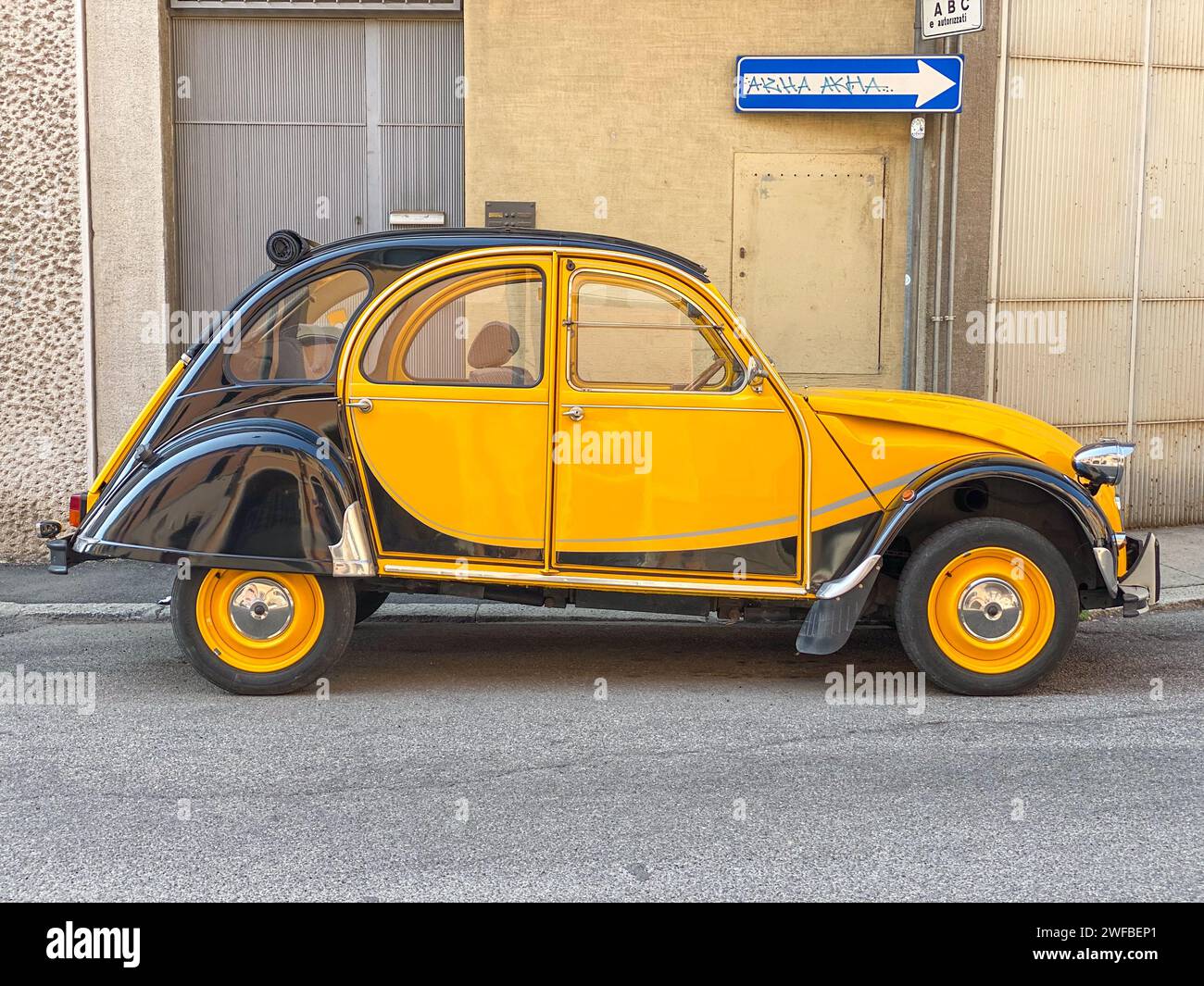 Cremona, Italy - June 25 2023 Citroen 2cv Charleston limited edition ...