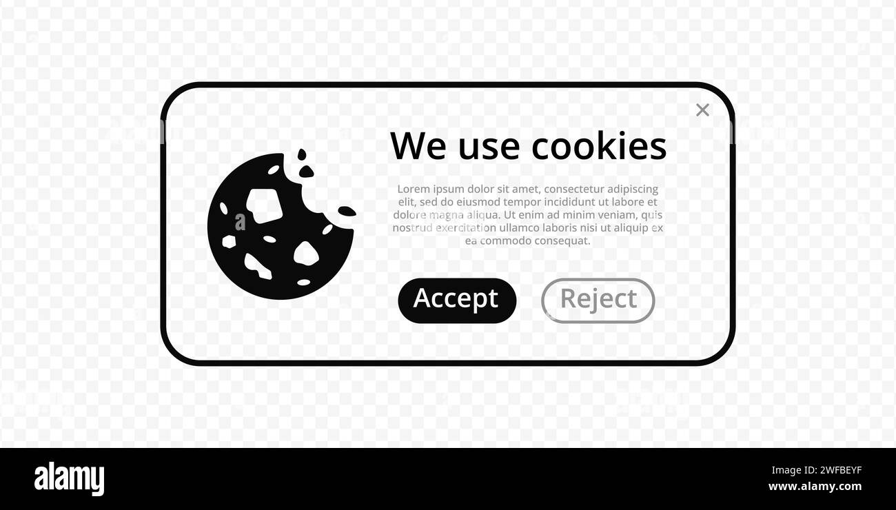 We use cookie landingpage silhouette Stock Vector Image & Art - Alamy
