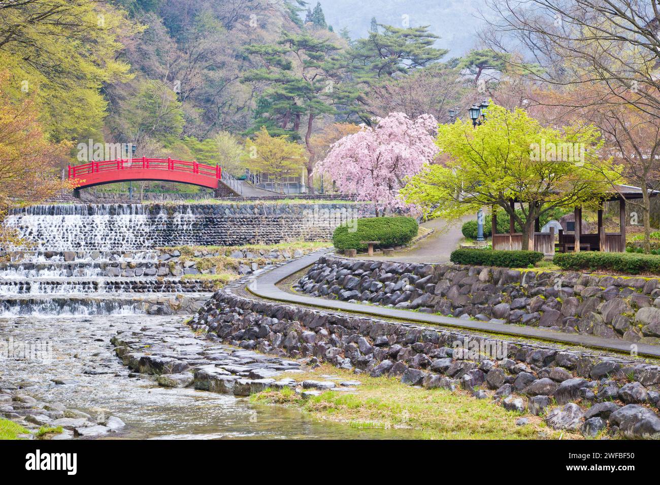 Ujo Park in Gero onsen town, Gifu prefecture, Japan Stock Photo - Alamy