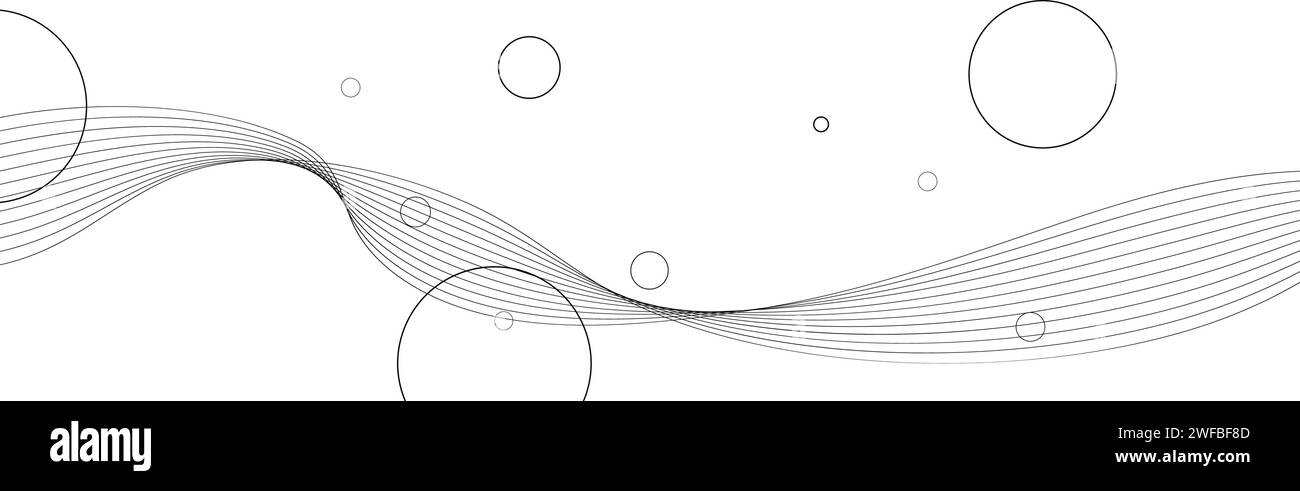 Geometric curve wave and circle background Stock Vector Image & Art - Alamy