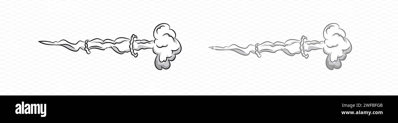 Smoke cartoon vector wind puff . Comic smoke puff Stock Vector Image ...