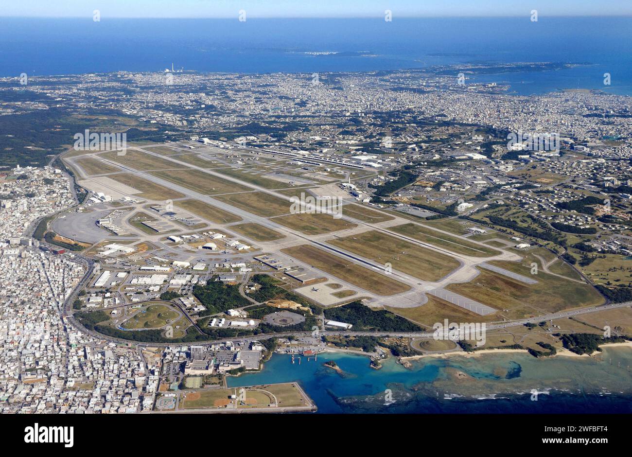 File photo taken on Dec. 8, 2023, from a Kyodo News plane shows the U.S ...